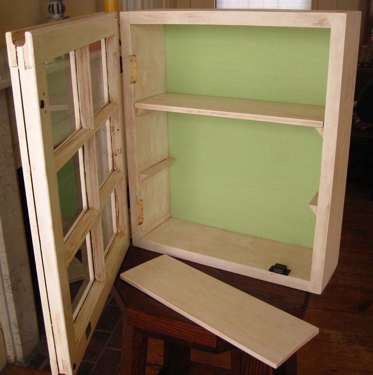Custom Made Antiqued Window Cabinet by Sky Mountain Woodcraft ...