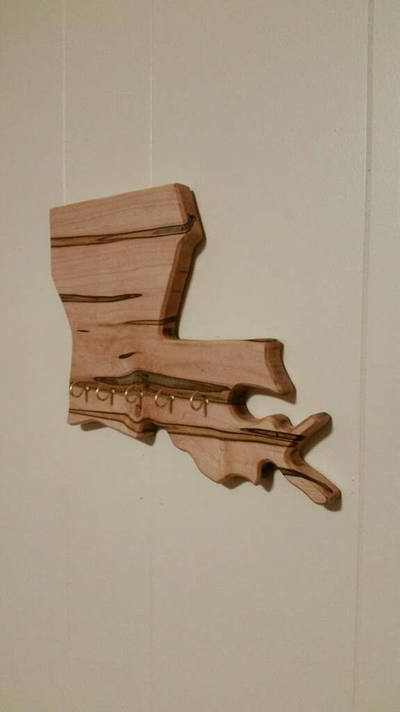 Hand Crafted Lousiana State Key Chain Rack by Will's Woodworks ...