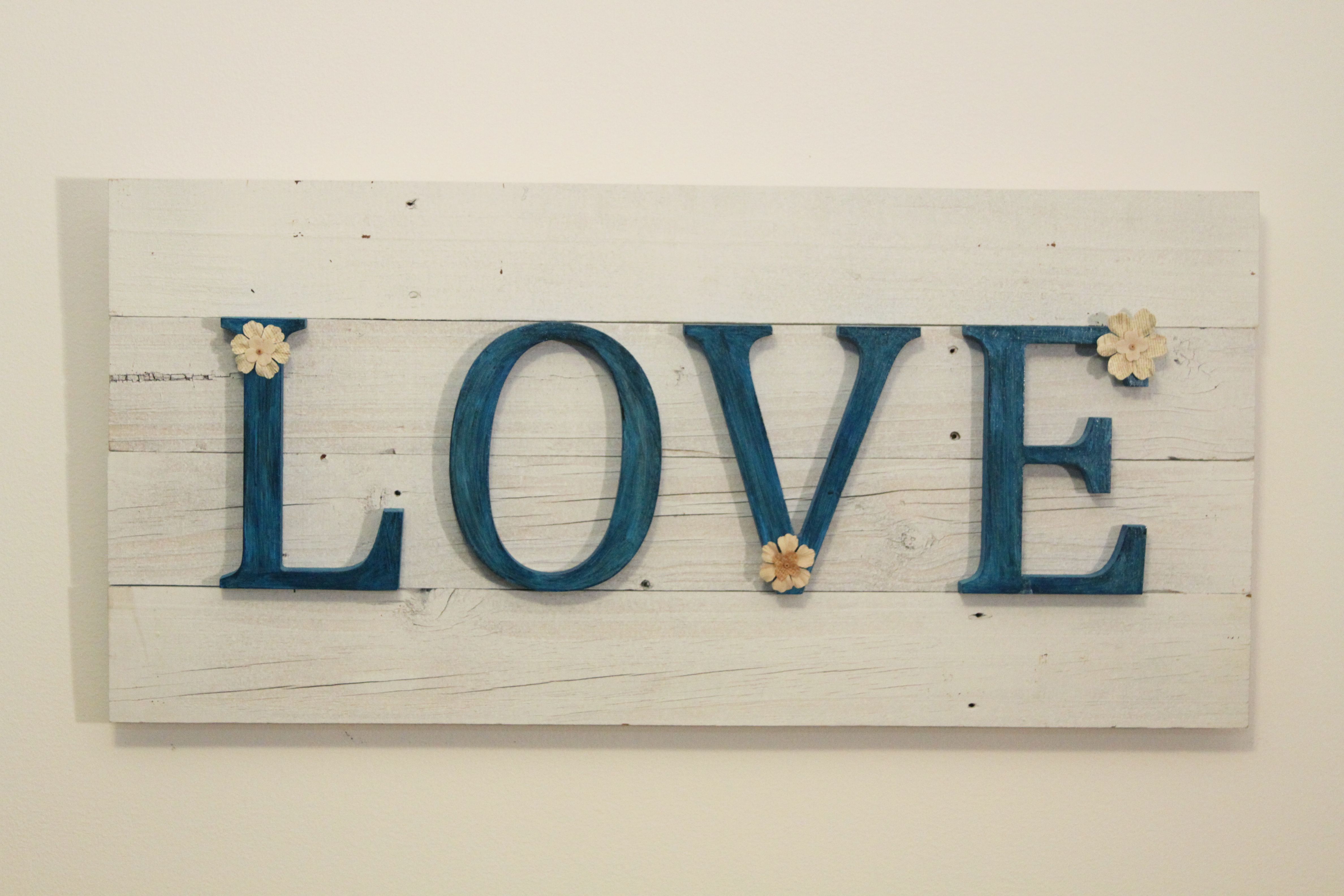 Buy Handmade 30" Wood "Love" Panel, made to order from Everlong ...