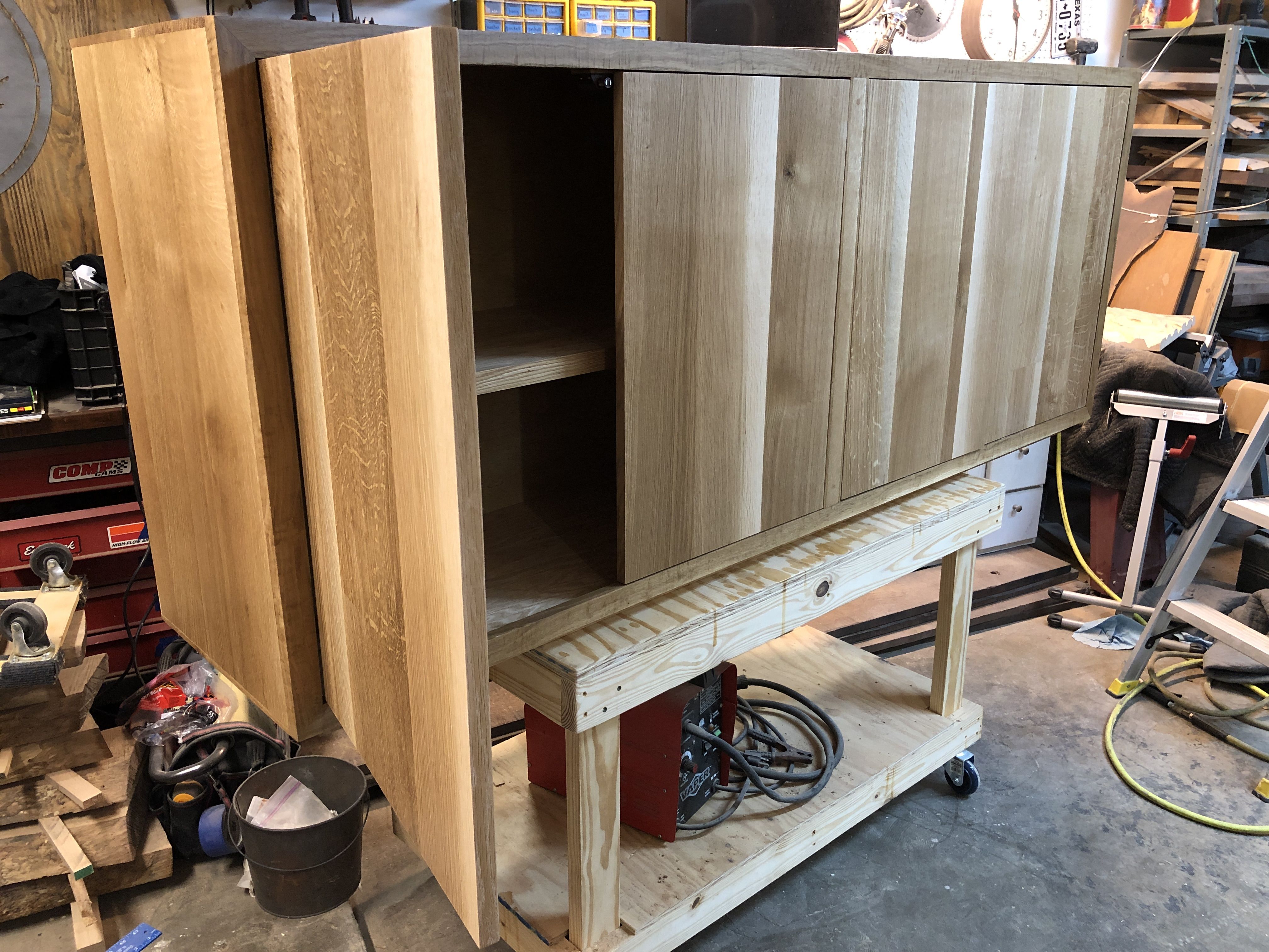 Hand Crafted Quartered Oak Buffet With 4 Doors by HH Co Design ...