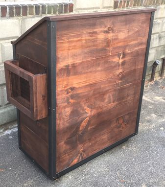 Hand Made Rustic Industrial Reclaimed Wood Hostess Host Stand (Deluxe ...