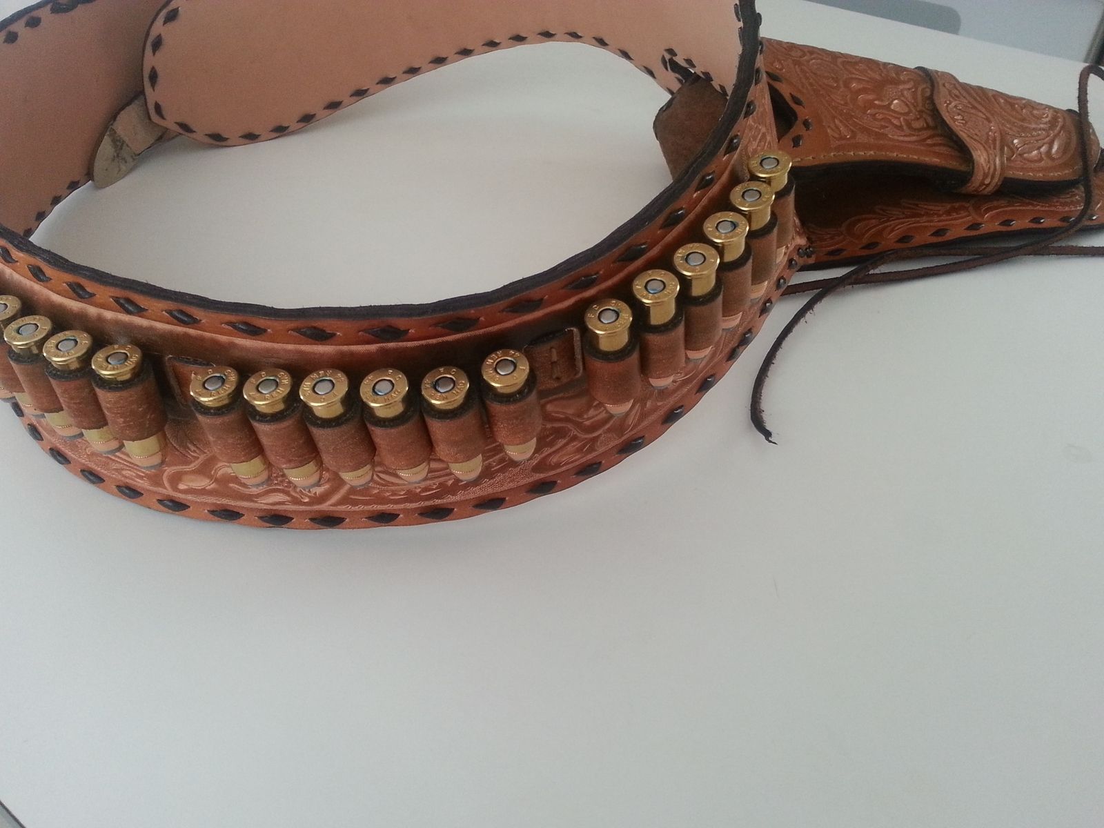 Hand Crafted Leather Gun Holster And Belt by Ricardo Trevino's Custom ...