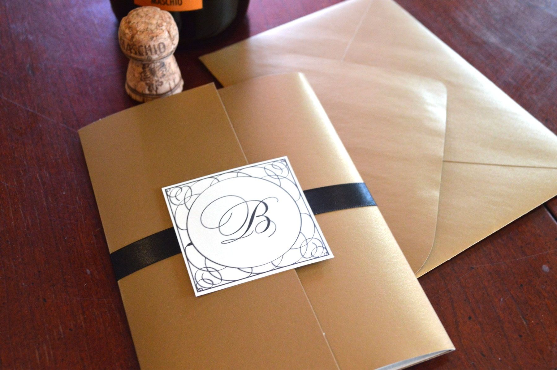Custom Scripty Elegant Wedding Invitation Suite by Bella Blu Amore ...