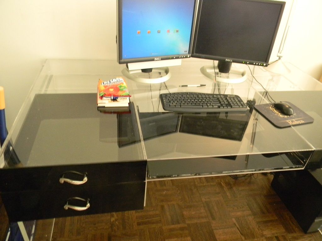Buy Handmade Acrylic Master Desk - Full Sized, Drawers, Keyboard Pull ...