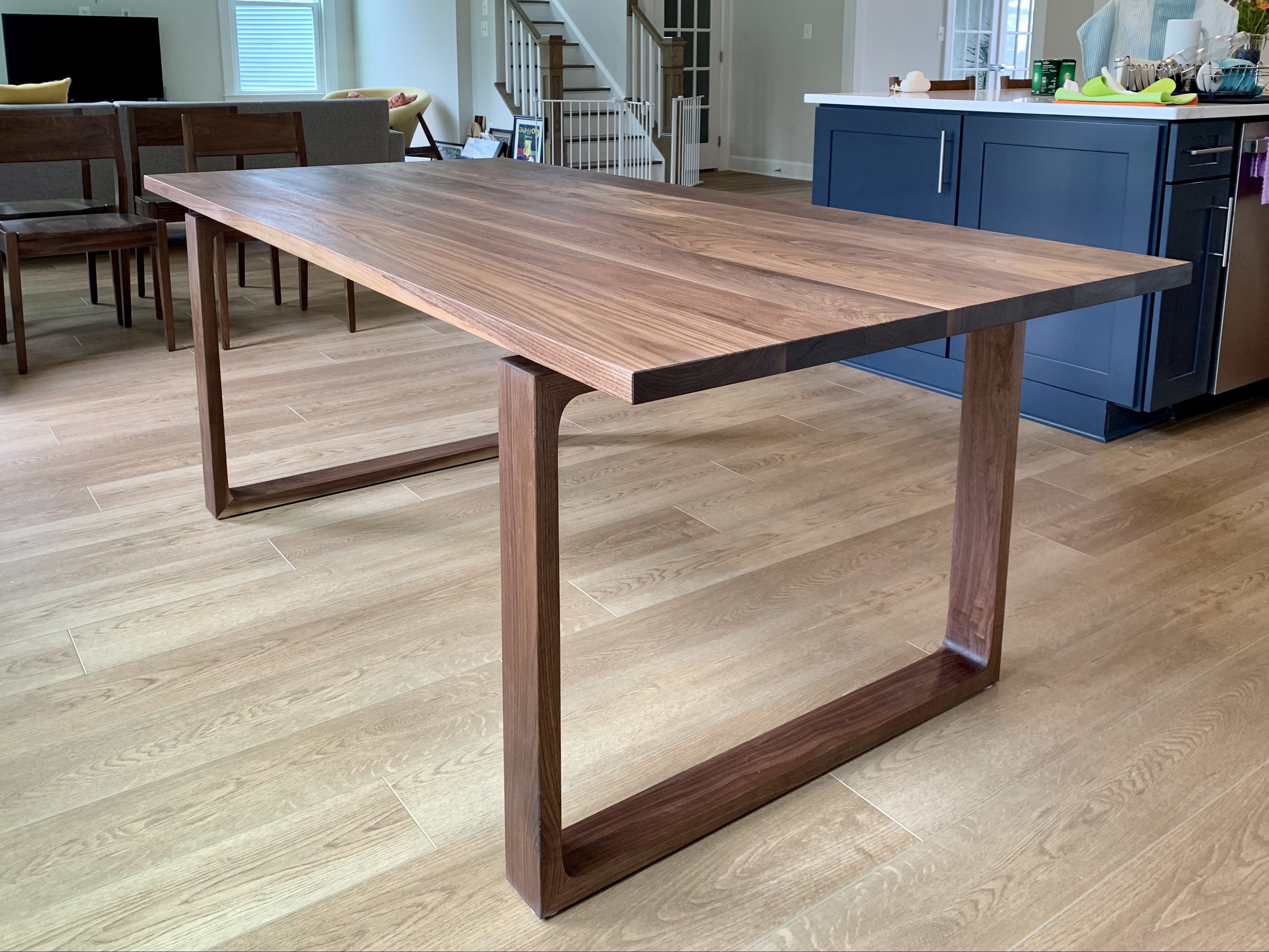 Hand Crafted Minimalist Modern Dining Table In Maple by Mark Palmquist ...