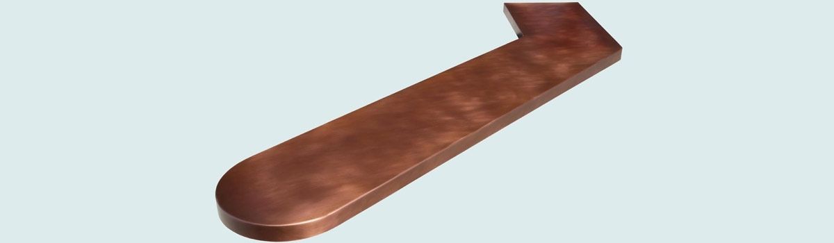 Custom Copper Countertop With Round End by Handcrafted Metal ...