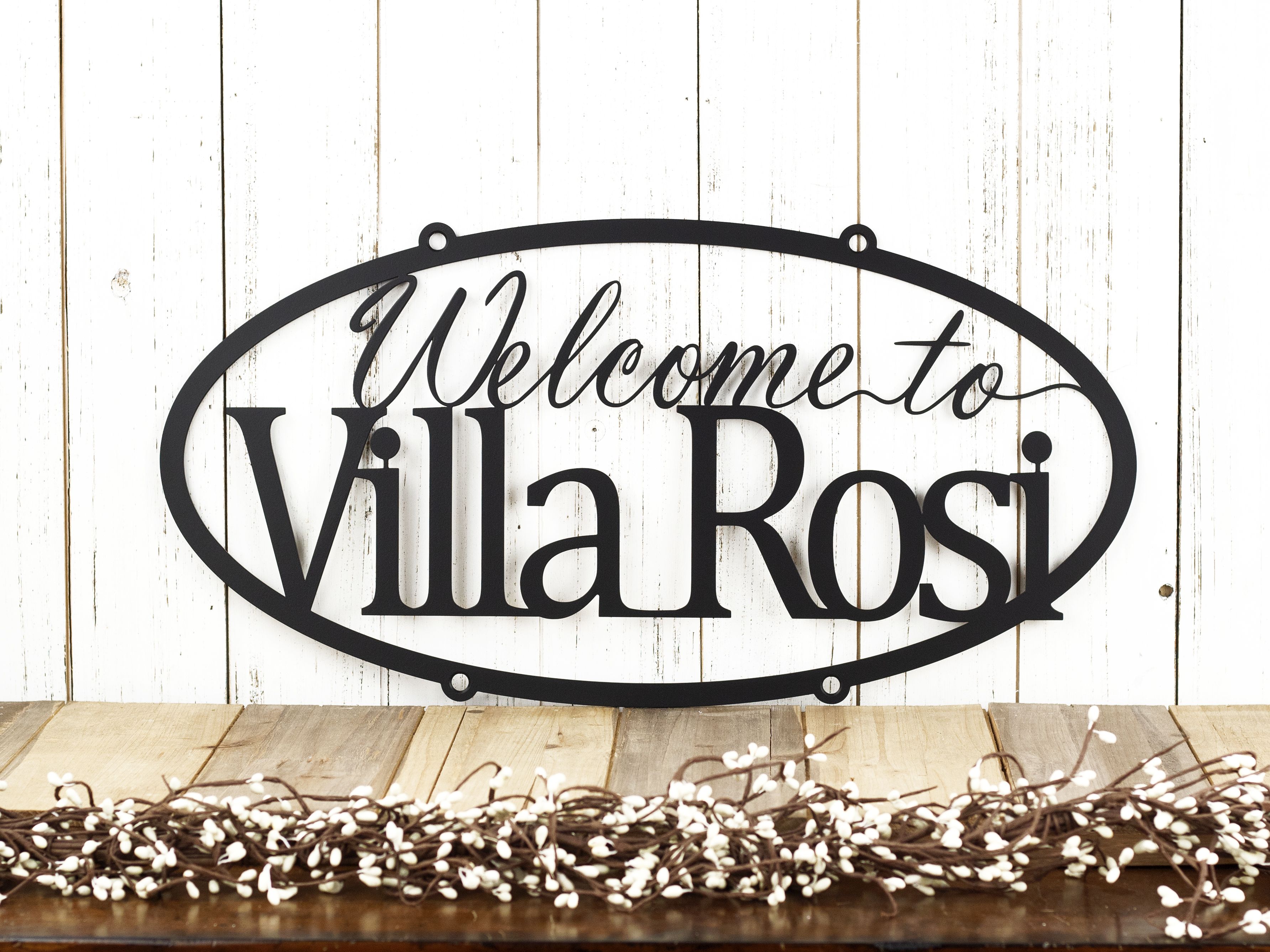 Buy Hand Crafted Custom Metal Sign, Welcome Sign, House Name Sign ...