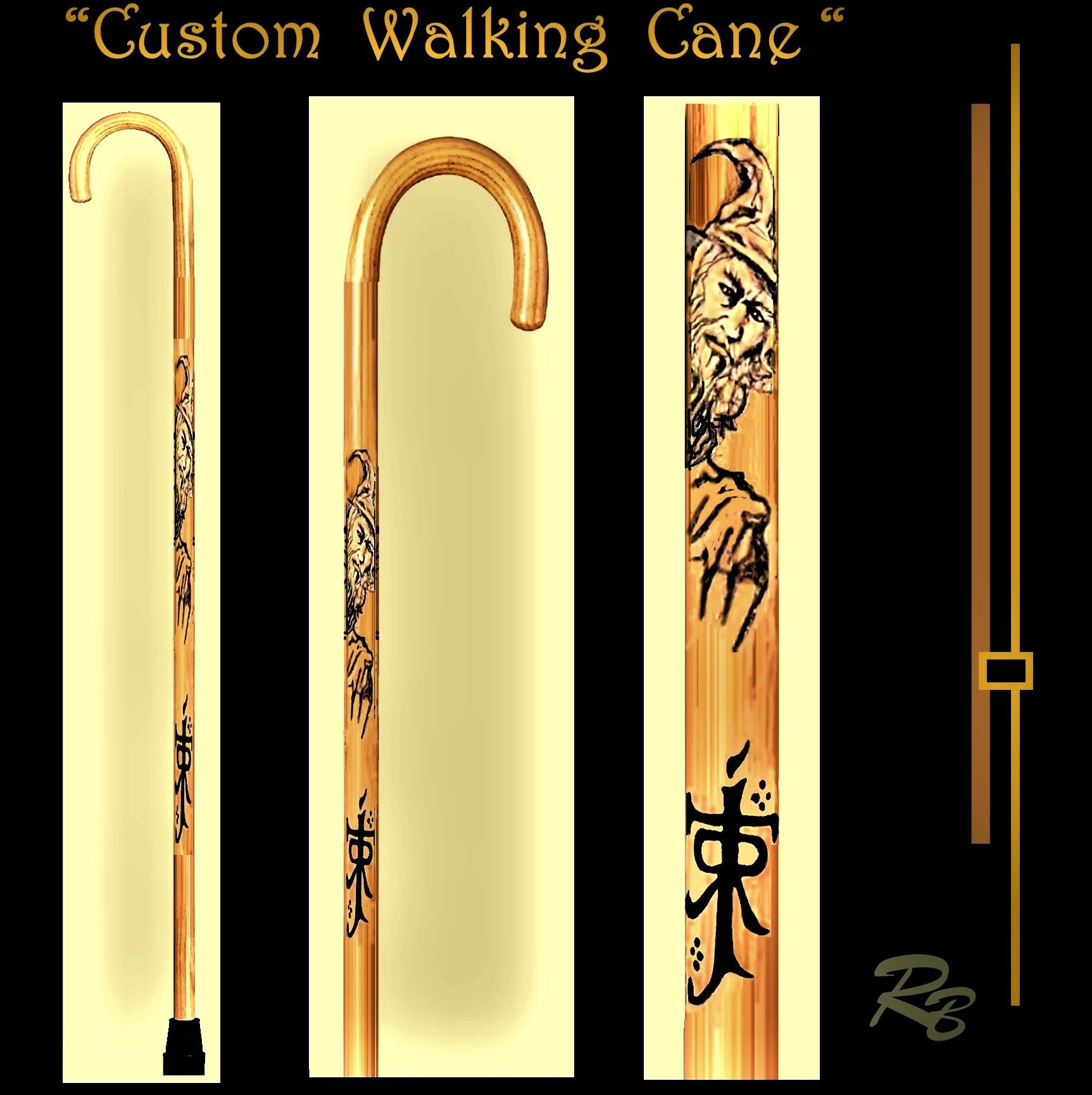 Handmade Custom Cane, Cane With Butterflies, Hand Painted by Artistic ...