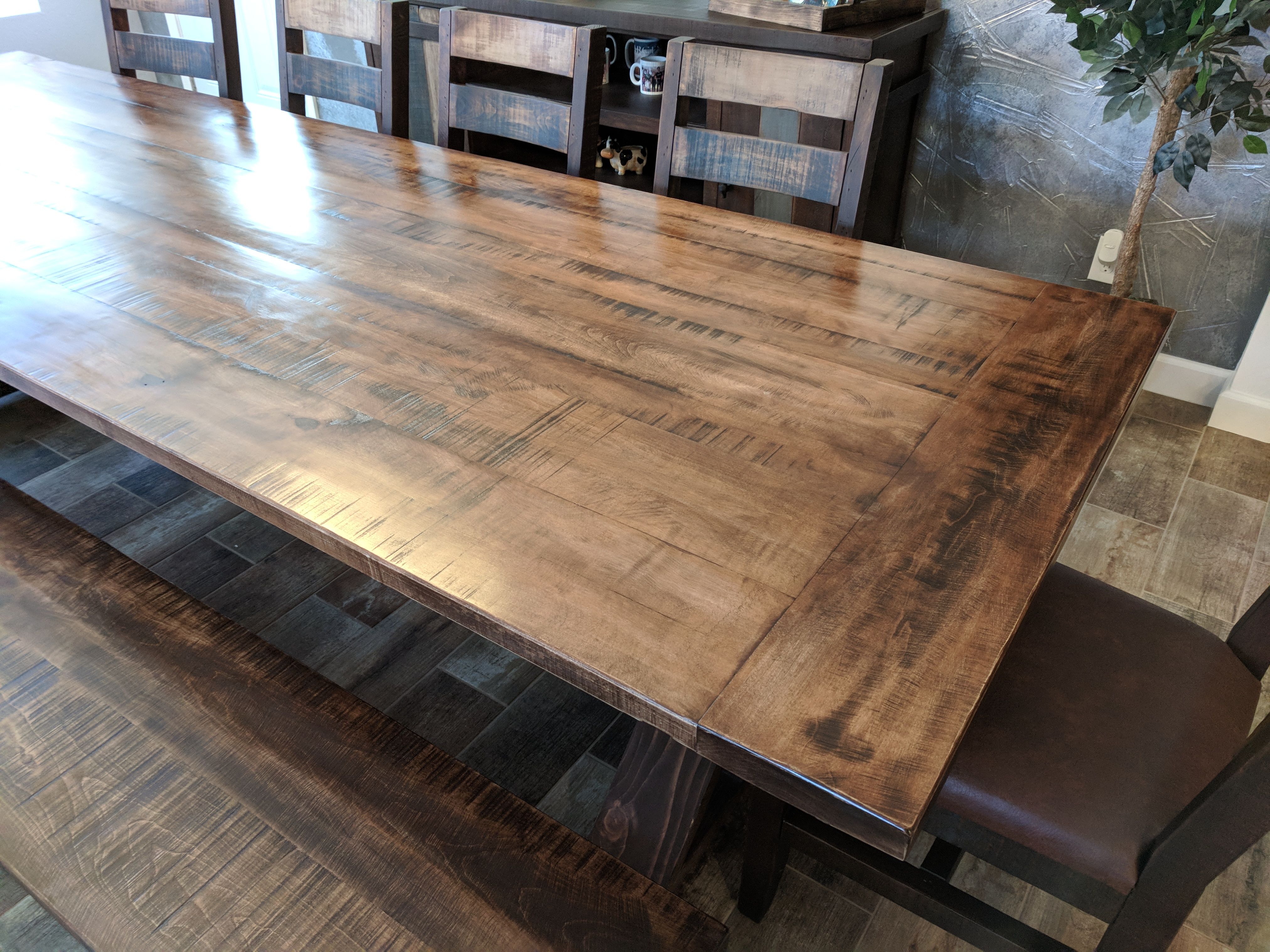 Buy Hand Crafted Reclaimed Maple Dining Table, made to order from BSI ...