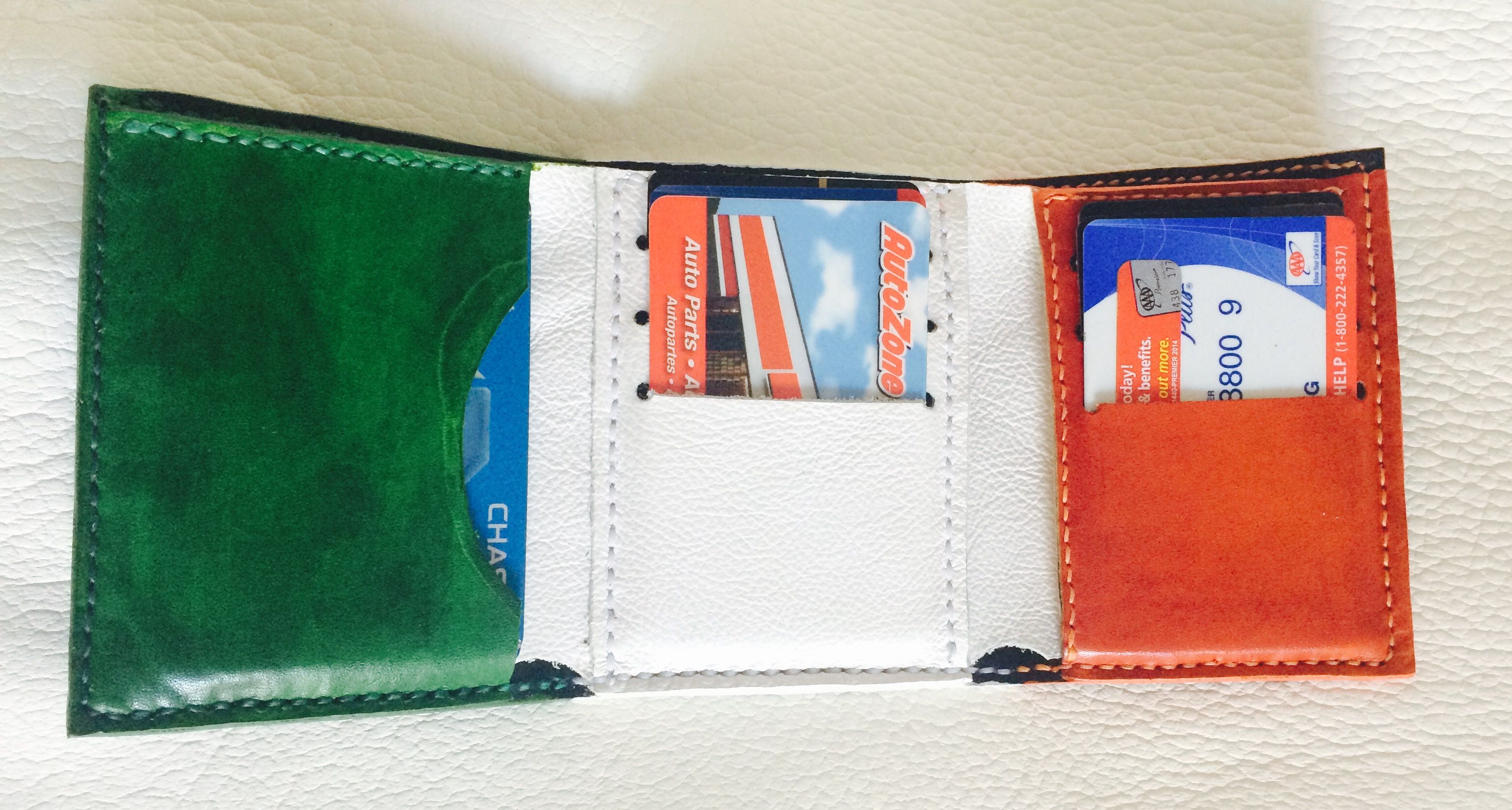 Buy Handmade Celtic Shamrock Leather Trifold Wallet With Irish Flag ...