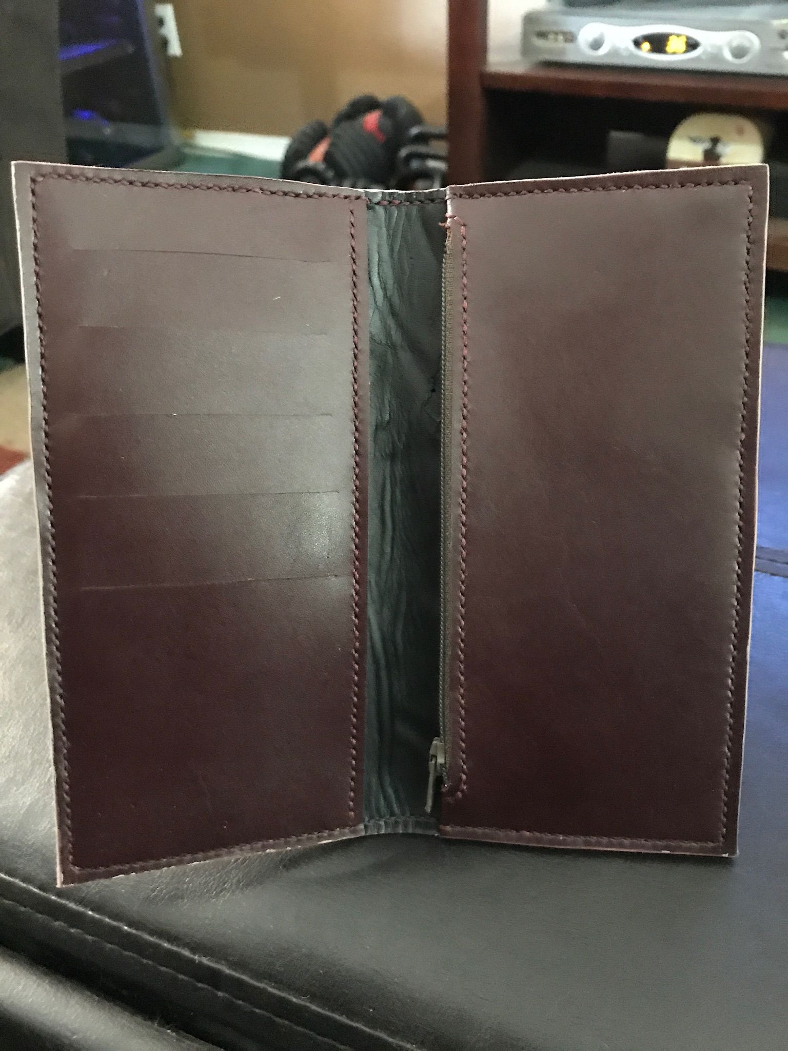 Buy Hand Made Hand Tooled Japanese Demon And Cherry Blossom Long Wallet ...