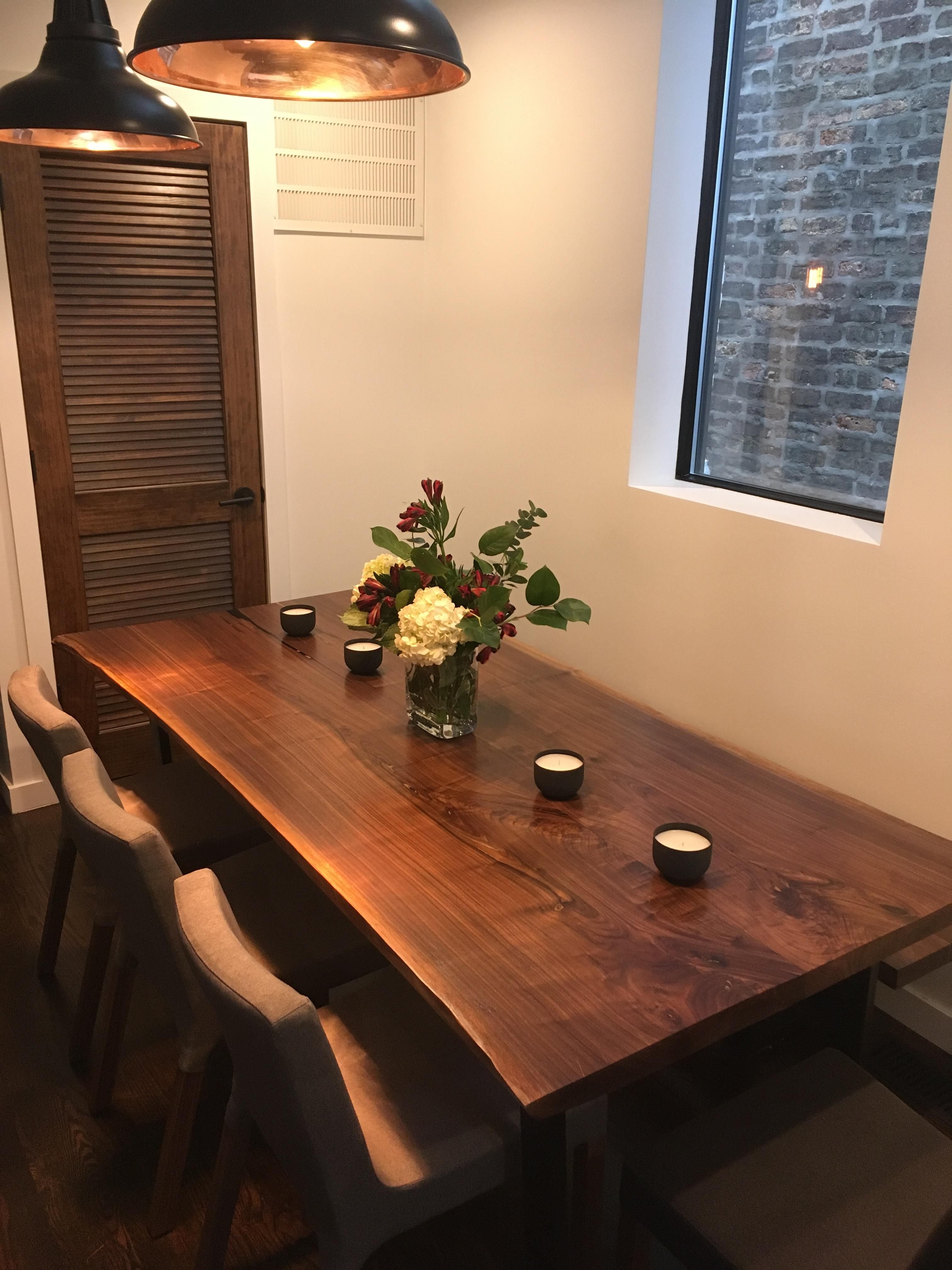 Hand Crafted Live Edge Dining Table Book-Matched Black Walnut by ...