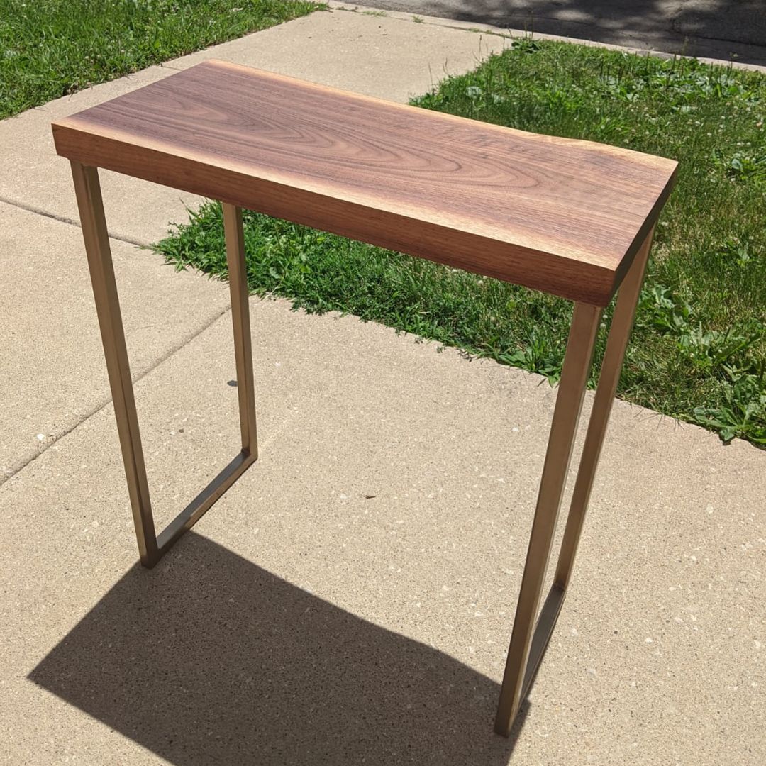 Custom Made Live Edge Table For Entryway Or Foyer Black Walnut by ...