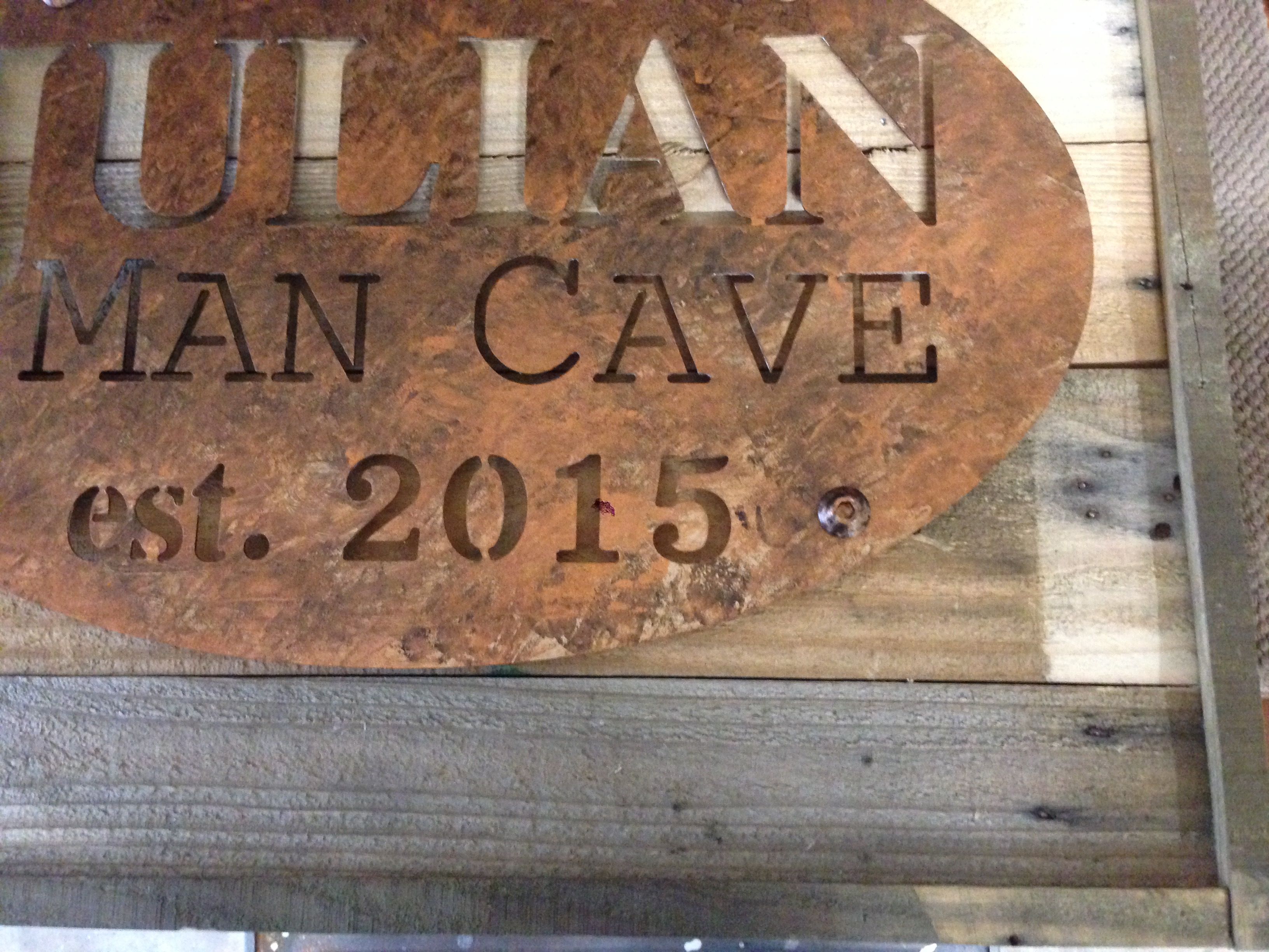 Hand Made Man Cave Sign by SantaCruz Designs | CustomMade.com