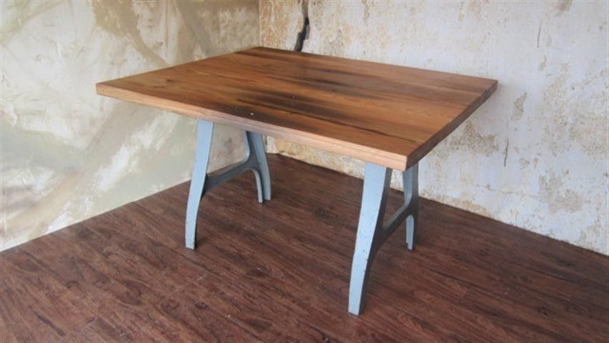 Custom Reclaimed Wood Kitchen Table Industrial Legs by Wild Edge ...