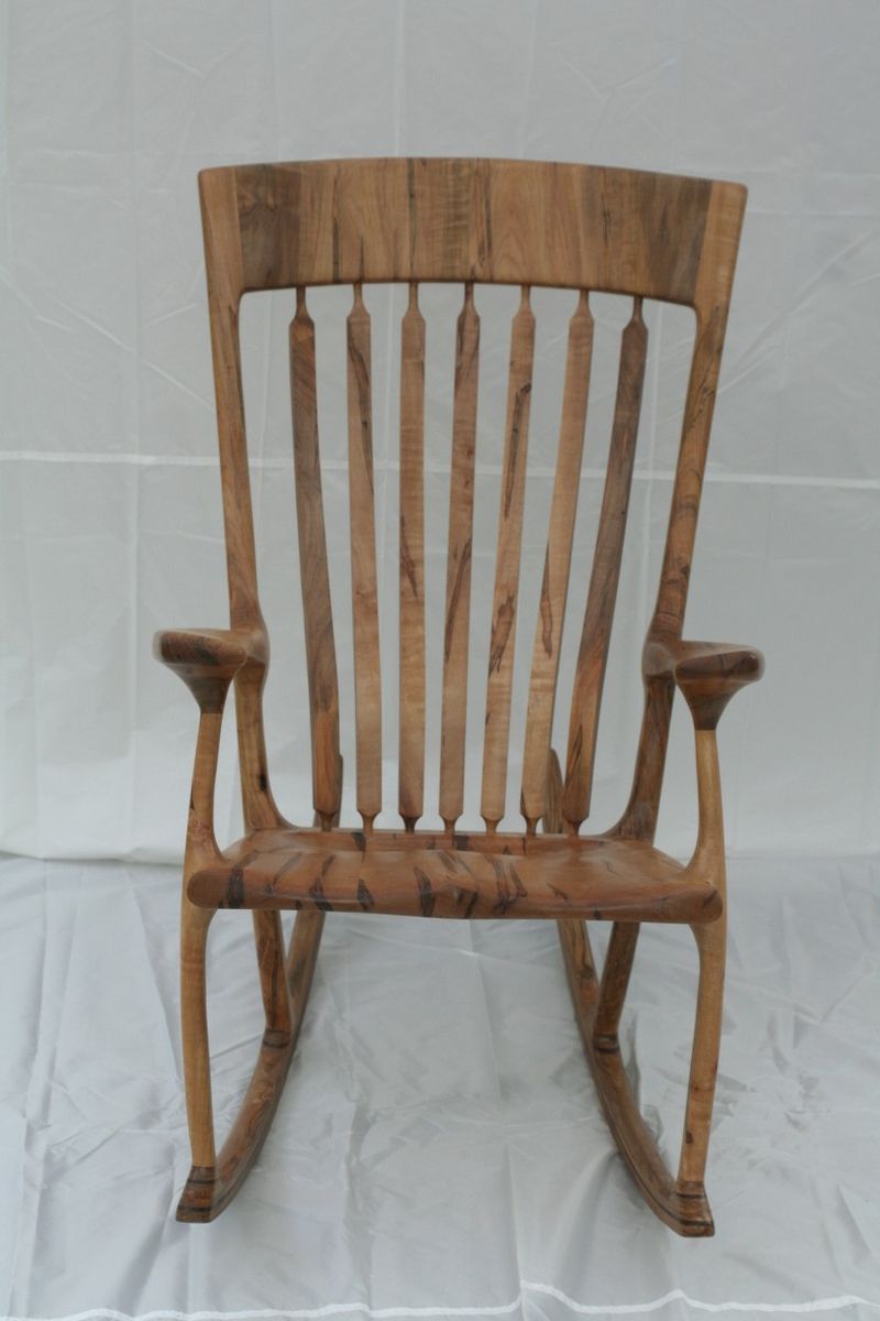 Hand Crafted Ambrosia Maple Rocking Chair - Shipping Included by Wood ...