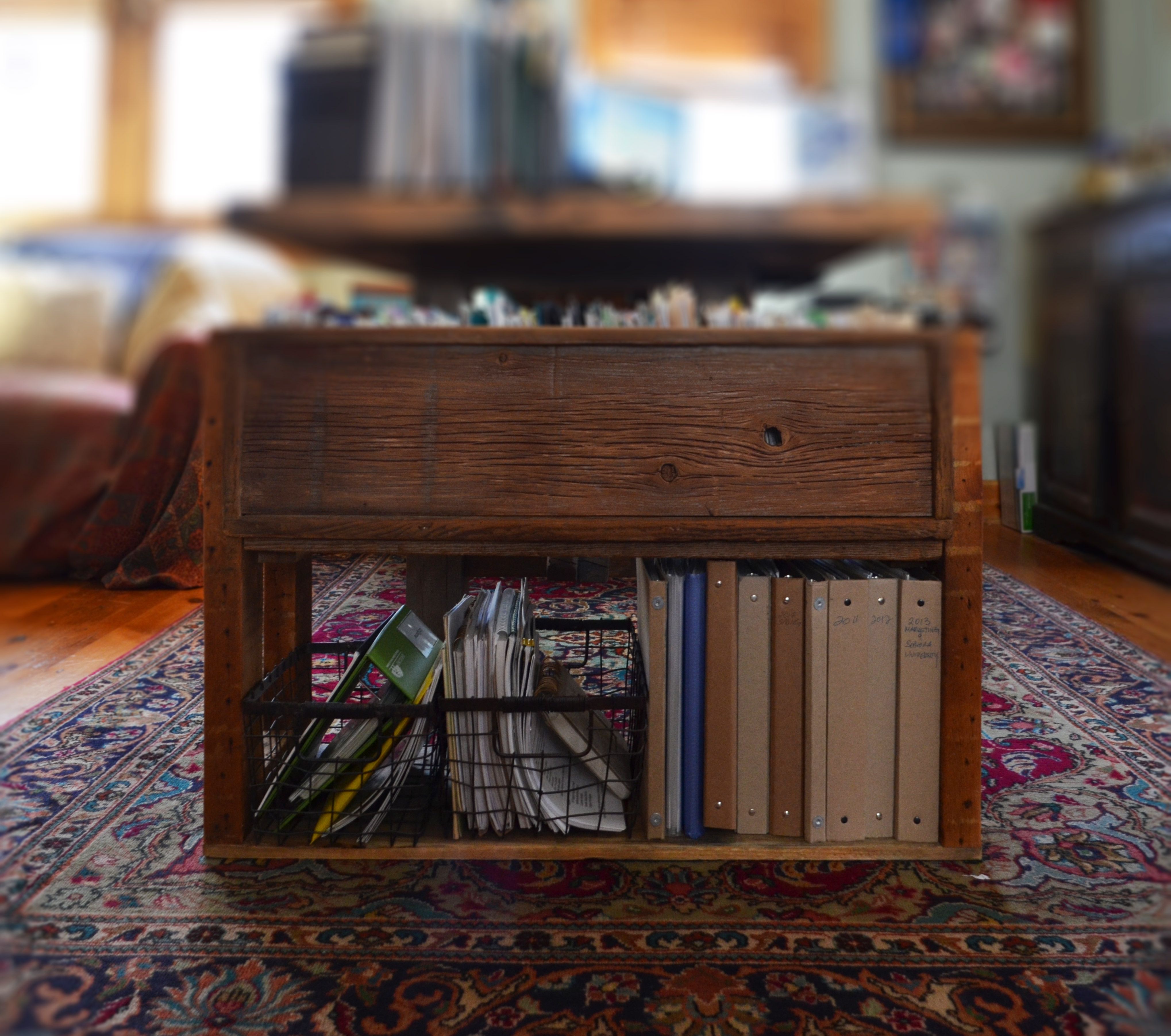 Custom Rustic Wood Office Desk And File Storage by Abodeacious ...