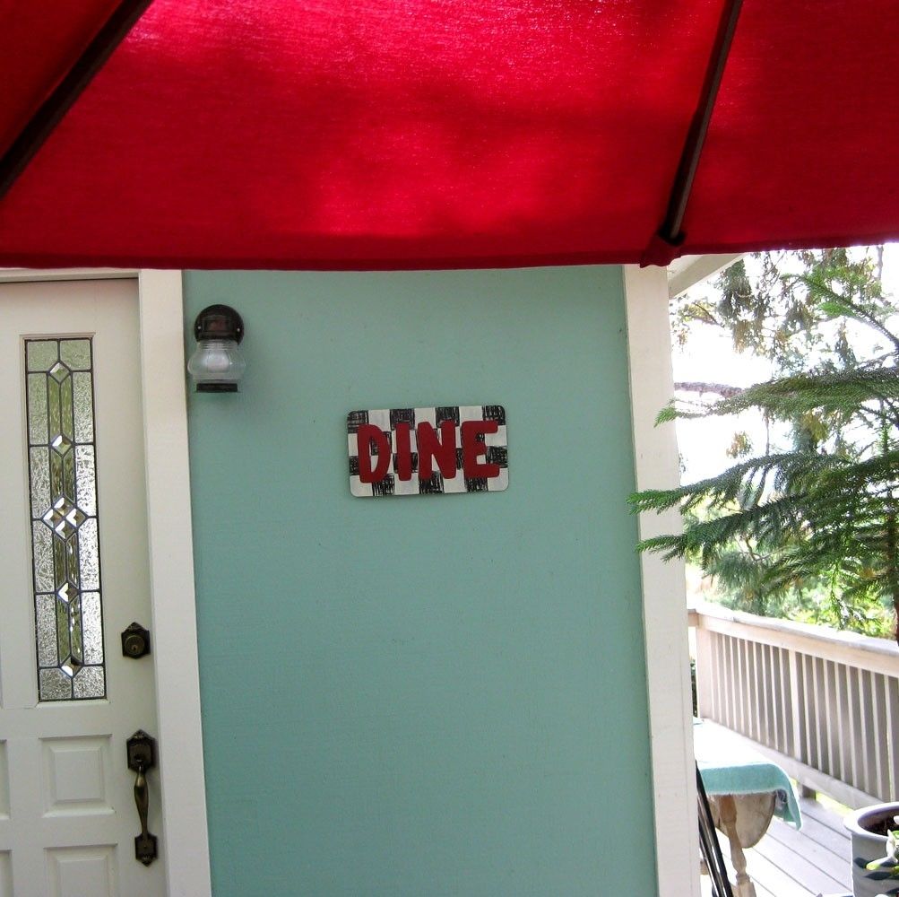 Custom Made Handmade Upcycled Metal Dine Sign by Frivolous Tendencies ...