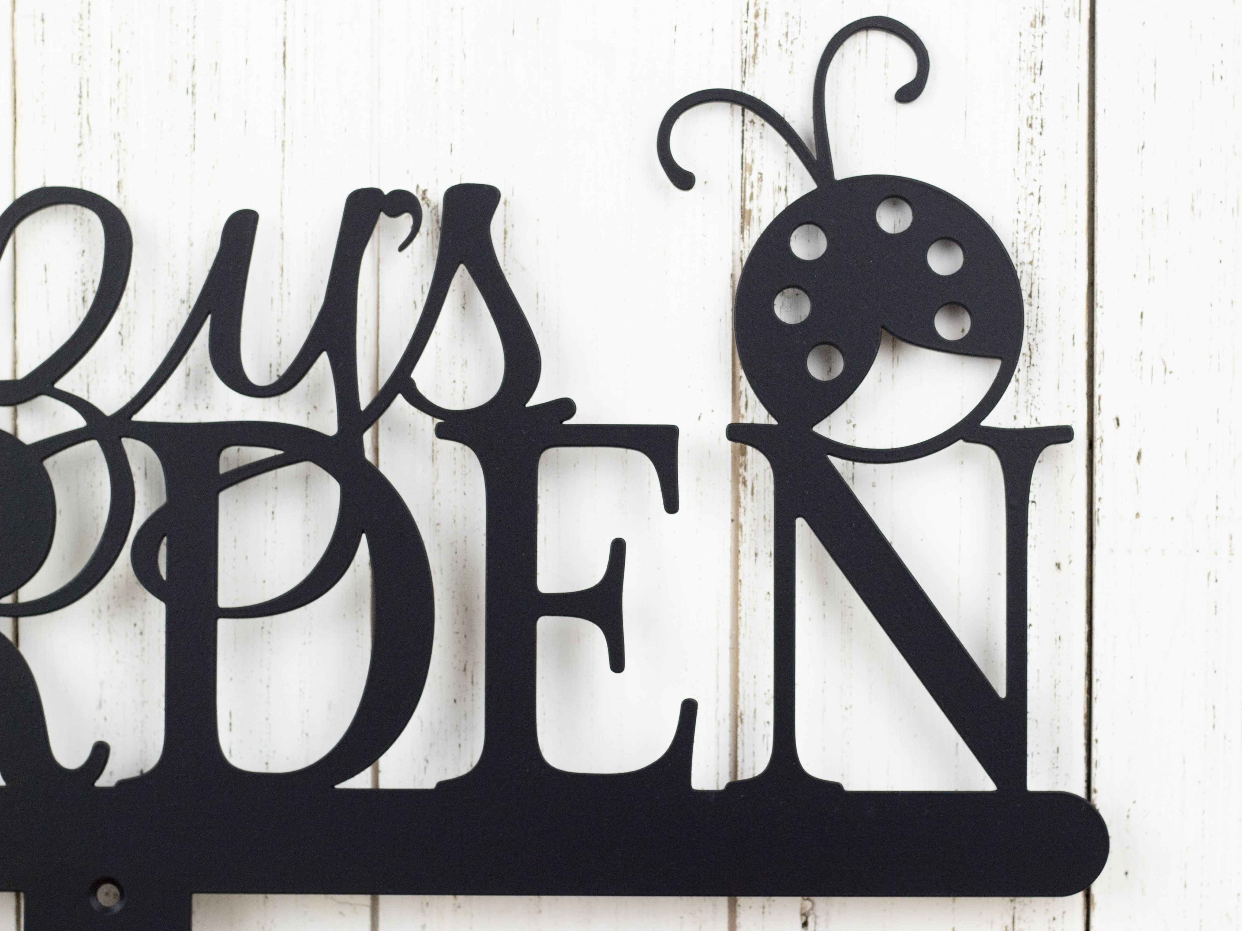 Buy Custom Made Personalized Garden Metal Name Sign, Ladybug - Matte ...