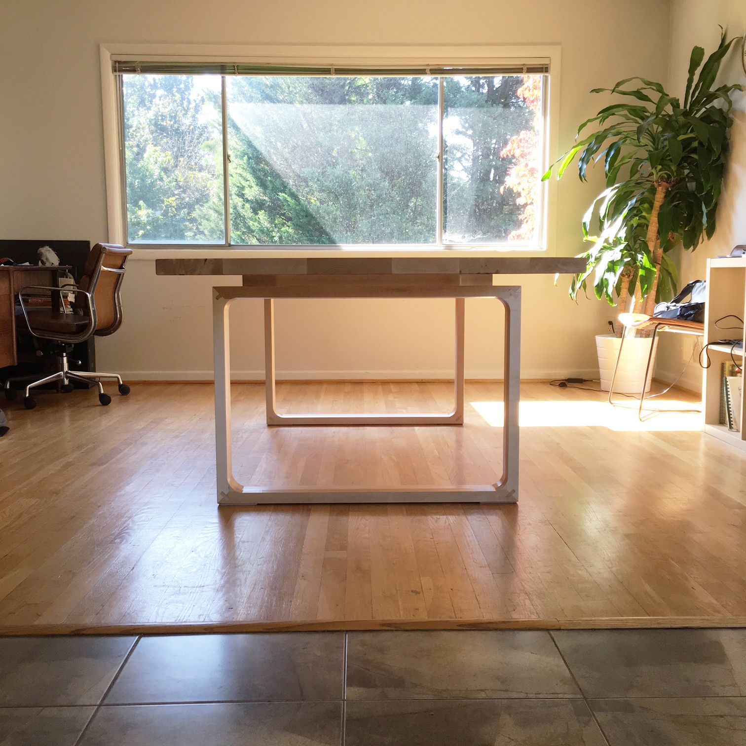 Hand Crafted Minimalist Modern Dining Table In Maple by Mark Palmquist ...