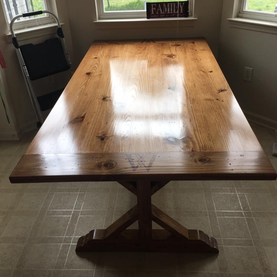 Buy Custom Made Traditional Farmhouse Table, made to order from Belle ...