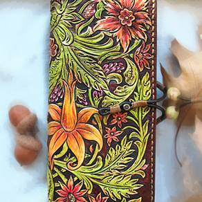 Buy a Hand Crafted Hand Tooled Japanese Demon And Cherry Blossom Long ...