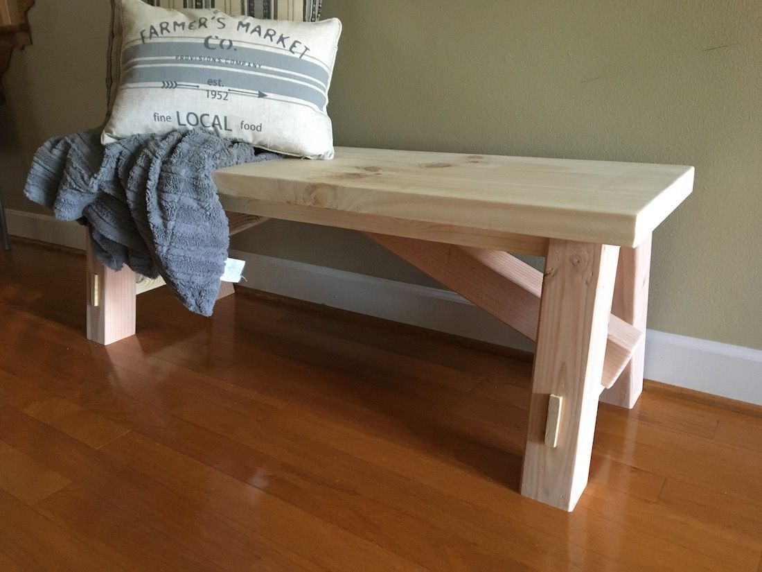 Buy Custom Made 4x4 Bench, made to order from The Giving Table ...
