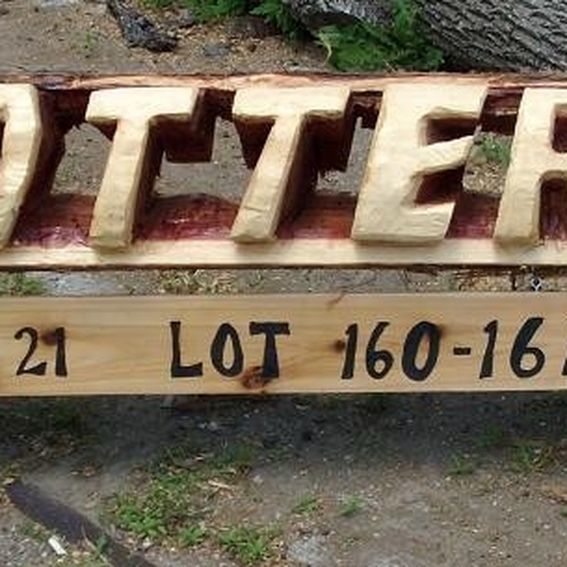 Hand Made Chainsaw Carved Name Log - Through Style by The Wood Den ...