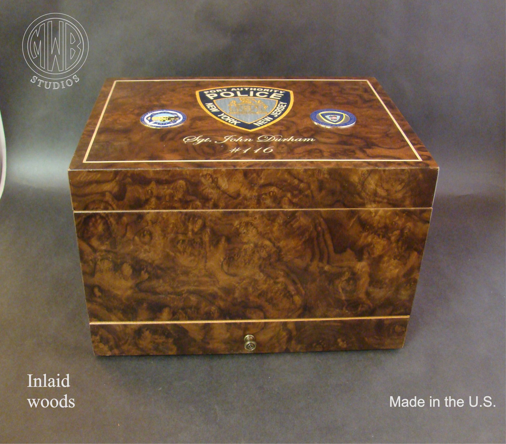 Hand Made Custom Humidor With Custom Inlay Hd75-1 And Free Shipping. by ...