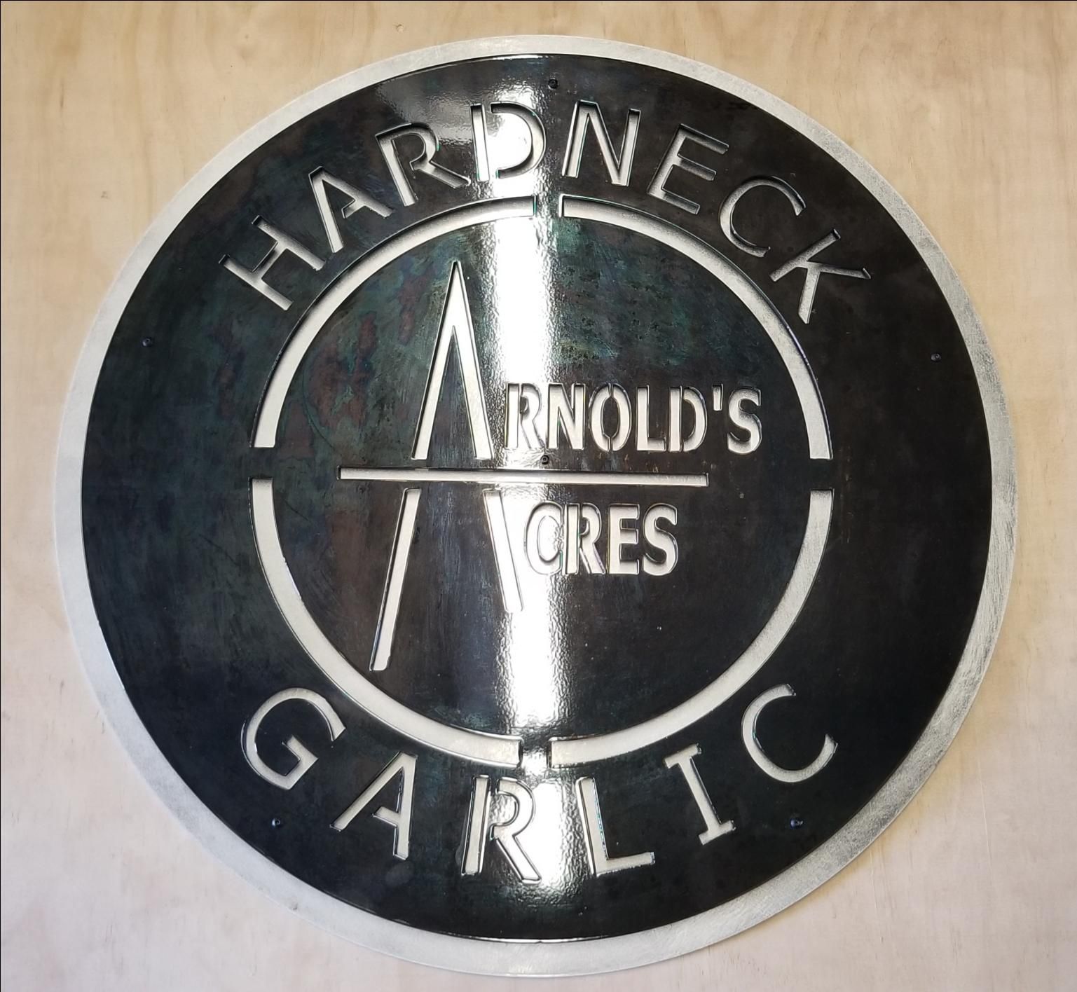 Buy Hand Crafted Custom Round Metal Sign, made to order from Juno ...