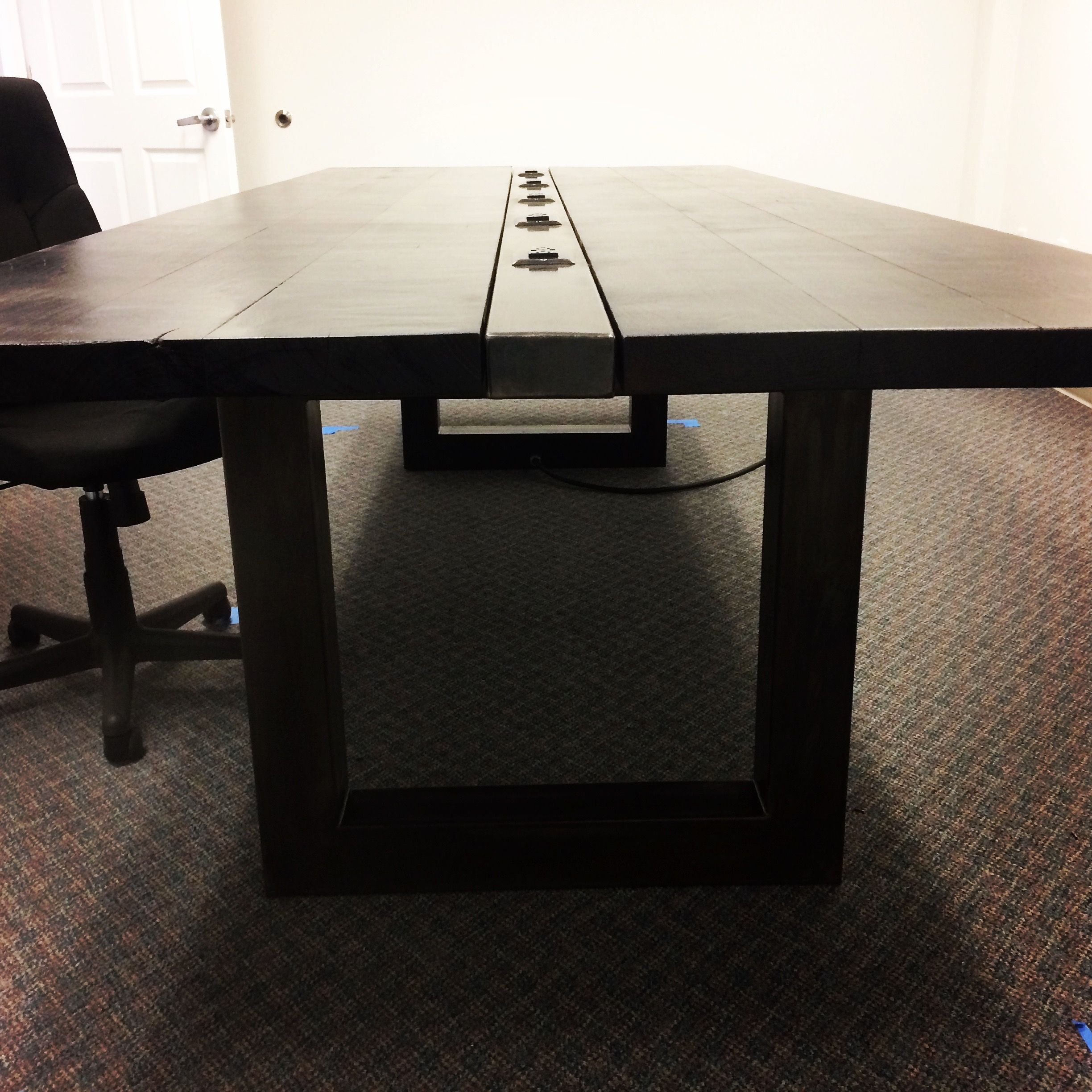 Hand Crafted Conference Table In Steel And Maple by Carver Design ...