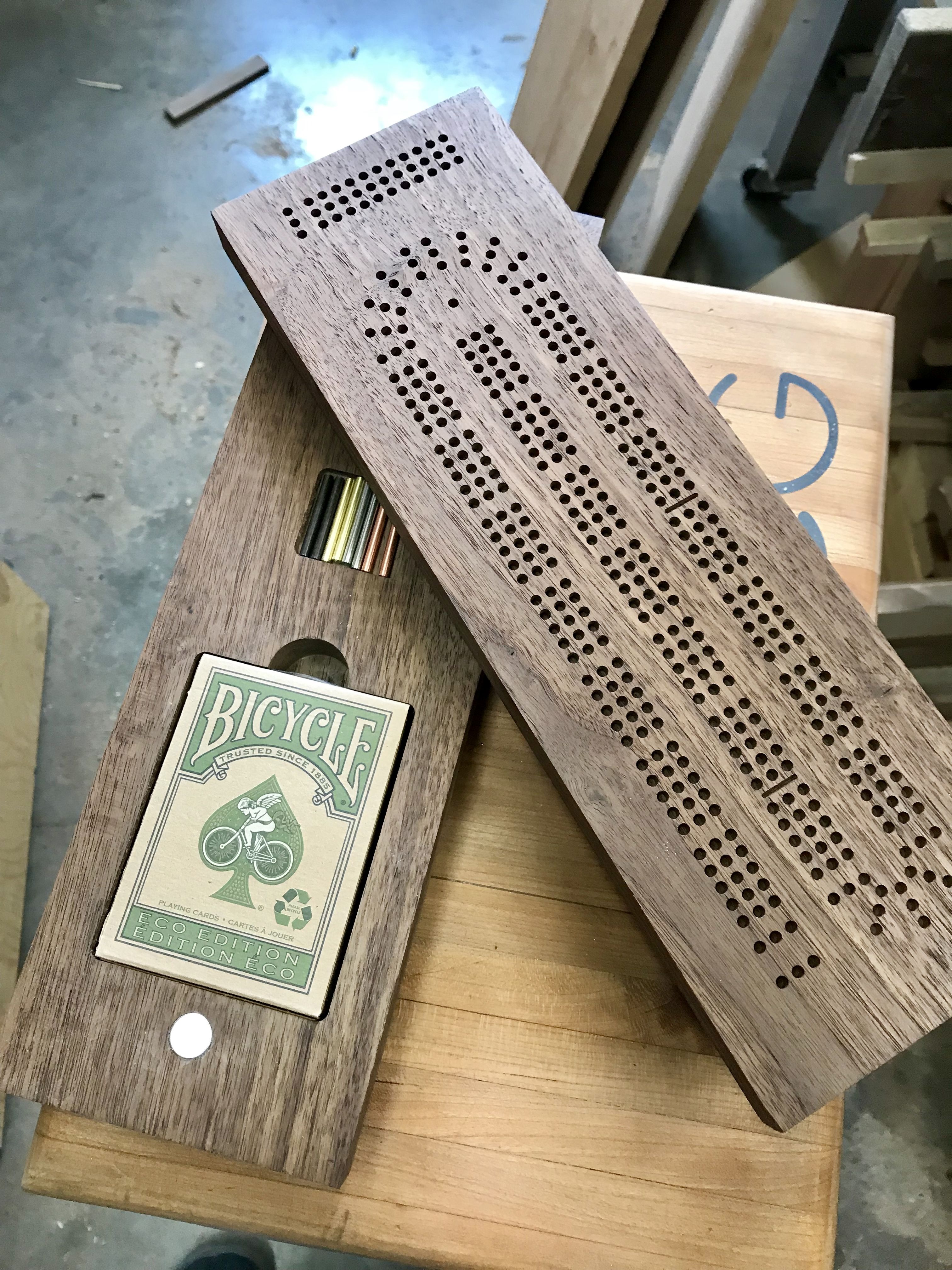 Buy A Custom Cribbage Board With Internal Peg And Card Storage Made To 