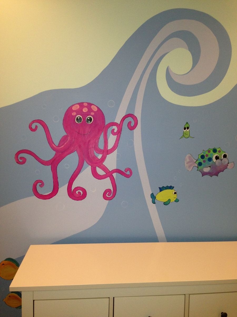 Custom Made Mermaid/Underwater Mural by Kid Murals by Dana | CustomMade.com