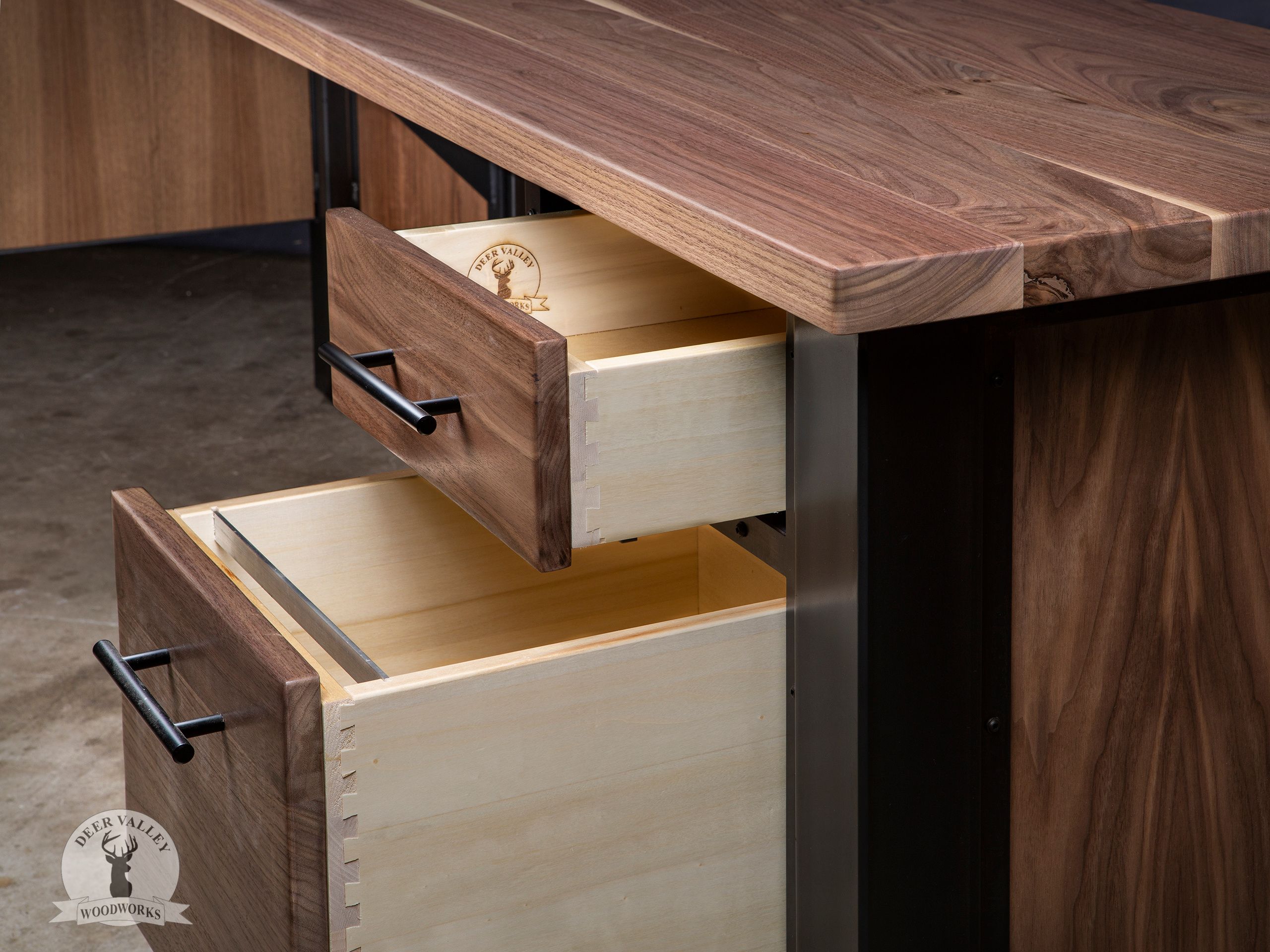 Buy Hand Crafted Walnut Corner Desk, Modern Corner Desk, Office Desk ...