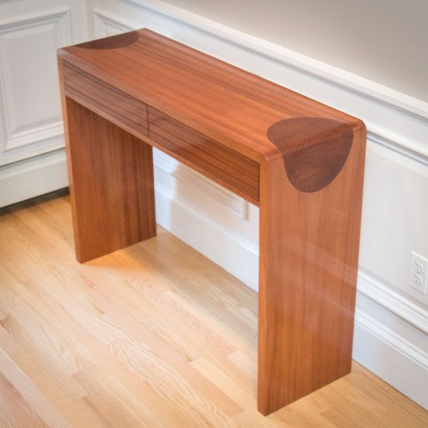 Custom Made Sapele Console Table by Cadolino Custom Woodworking, LLC ...