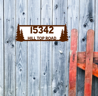 Buy Custom Personalized Metal Address Sign, made to order from Bison ...