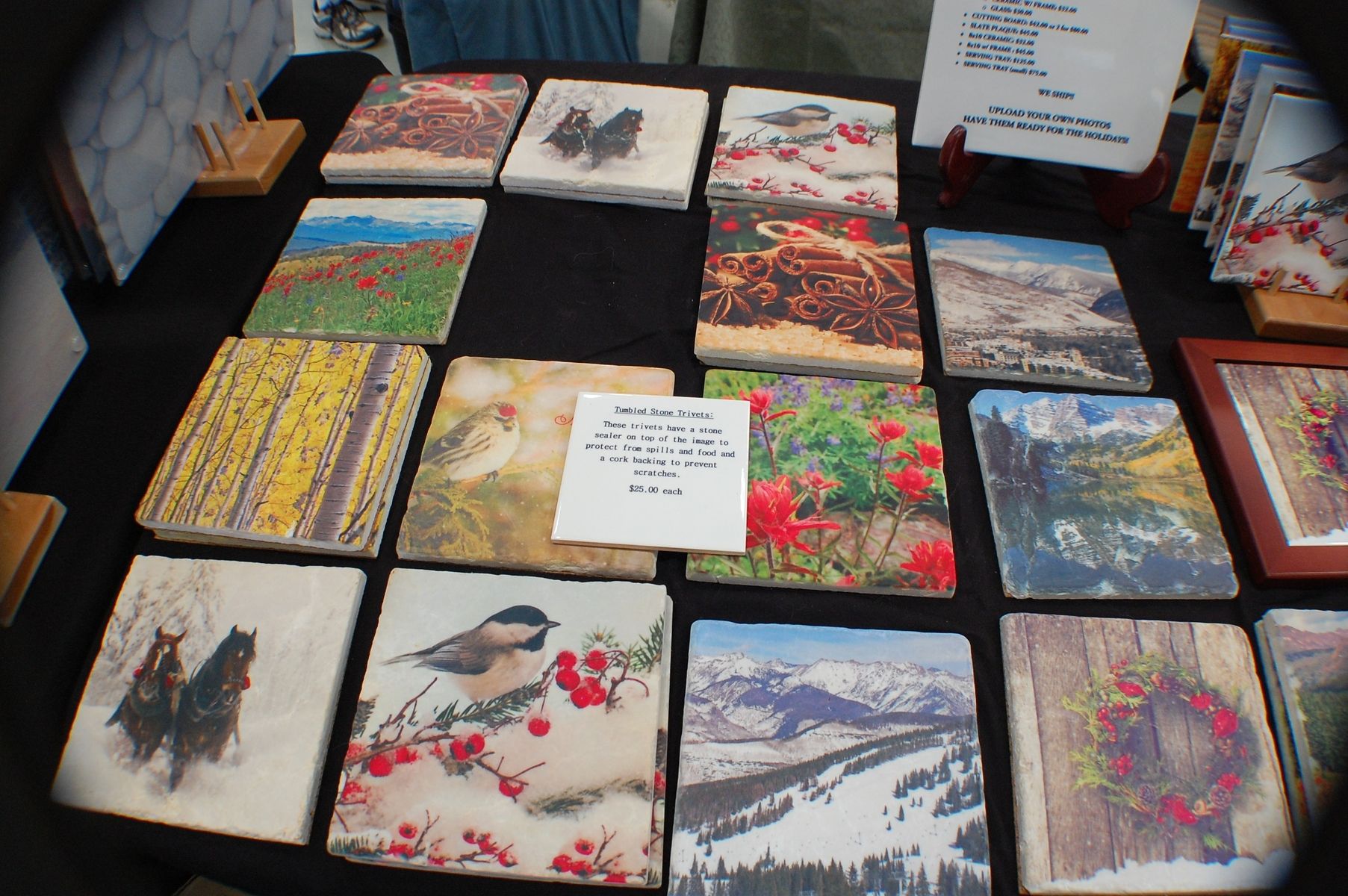 Handmade Tumbled Stone Trivets by Rocky Mountain Tile Photography Co ...