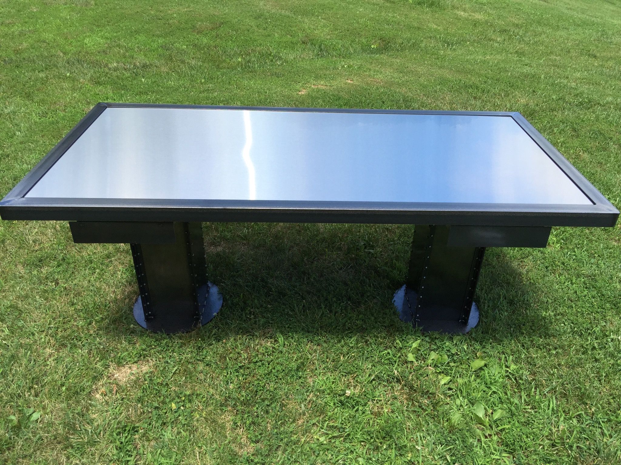 Buy Custom Industrial I-Beam Desk, made to order from Cascade Metal ...